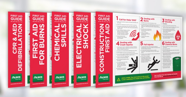 Alsco First Aid Visual Guide Posters - Alsco First Aid